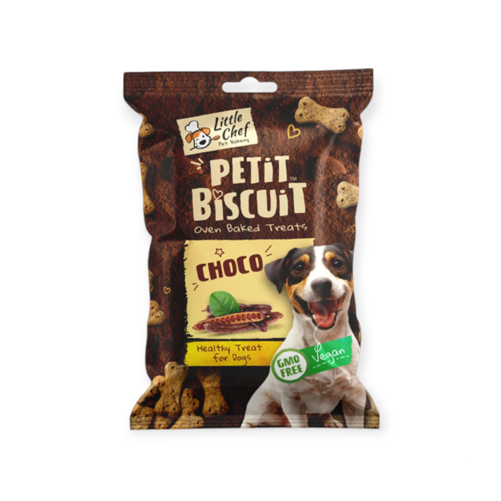 Λιχουδιά Σκύλου Vegan Little Chef Petit Biscuit Choco 150gr - MyPetPlanet